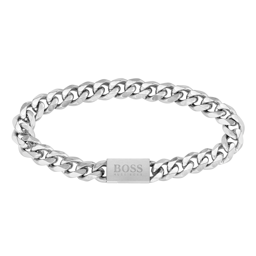 Hugo Boss Chains For Him Flat Curb Bracelet | Peter Jackson